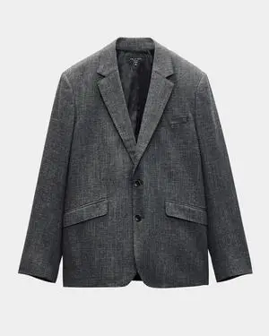 Rag & Bone Houndstooth Woven Blazer - Blkgr