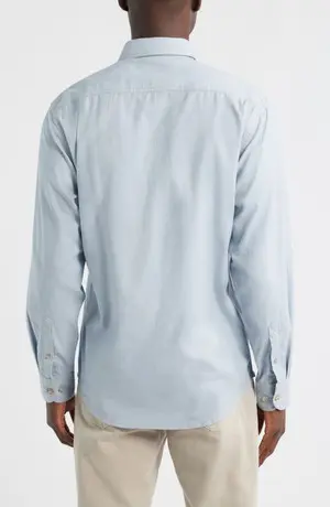James Campbell Cana Modern Fit Cotton Button-up Shirt - Sky