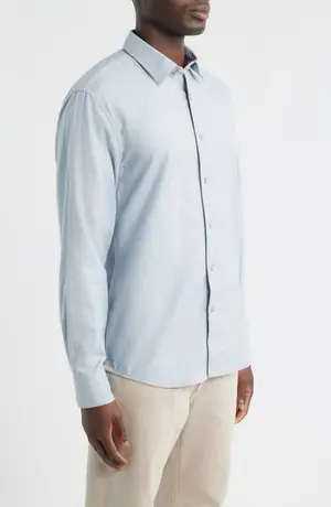 James Campbell Cana Modern Fit Cotton Button-up Shirt - Sky