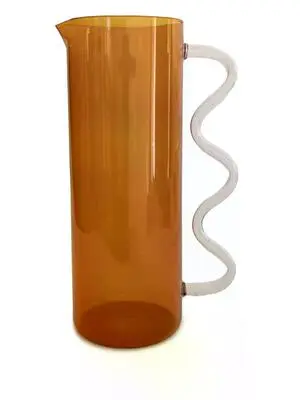SOPHIE LOU JACOBSEN Wave Glass Pitcher - Orange