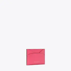 Tory Burch Romy Flat Card Case - Bright Pink