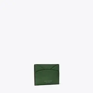Tory Burch Tory Burch Romy Flat Card Case Dark Kale
