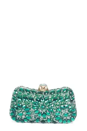 LAUREN LORRAINE Shimmering Evening Clutch - Green