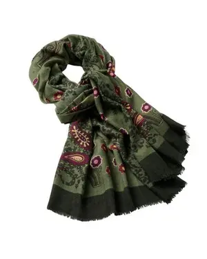 Robert Talbott Hackman Wool & Silk Scarf - Green