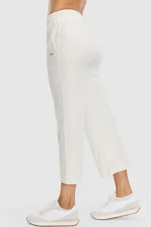 PELOTON Dreamblend Wide Leg Cropped Pant - Snow