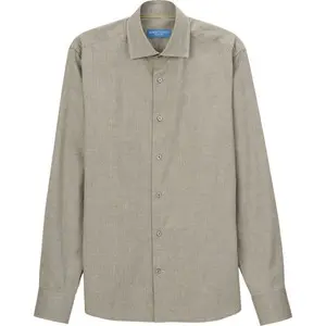 Robert Talbott Reynolds Ultra Light Weight Brushed Herringbone Shirt - Olive