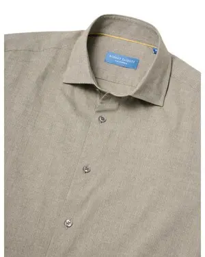 Robert Talbott Reynolds Ultra Light Weight Brushed Herringbone Shirt - Olive