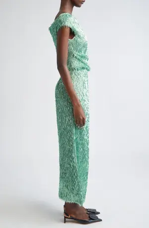 Erdem Beaded Off-the-shoulder Cocktail Dress - Mint
