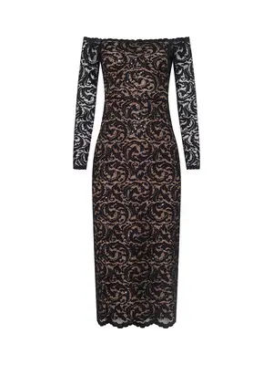 L'Agence Lindsay Sequined Lace Dress