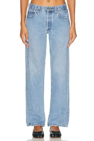 ALIGRACE Vintage Relaxed Split Jeans - Light Medium