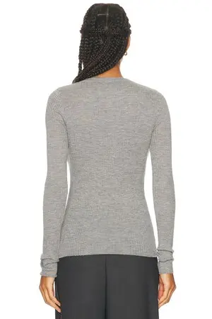 Sprwmn Henley Long Sleeve Top