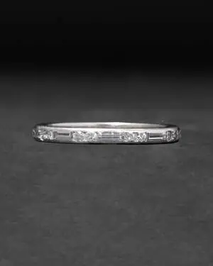 Alexis Bittar Antique 1910s & Diamond Band Ring - Platinum