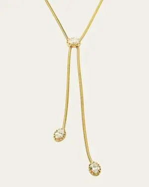 DARA KAYE Taliesin Oval Bolo Lariat Necklace - Yellow