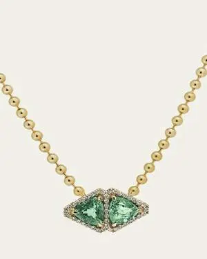 DARA KAYE Pave Emerald & Lab-grown Diamond Necklace - Yellow