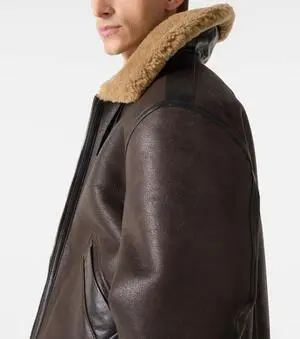 LEMAIRE Shearling-lined Leather Jacket