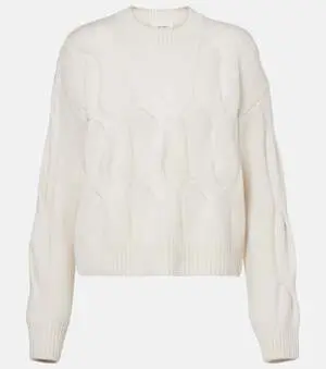 LISA YANG Sammie Cable-knit Cashmere Sweater - White