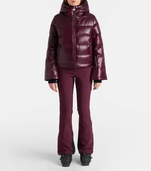 Perfect Moment Polar Flare Down Ski Jacket - Burgundy