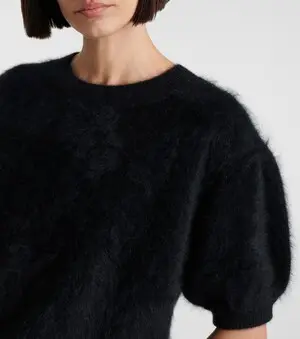 LISA YANG Juniper Brushed Cashmere Top - Black