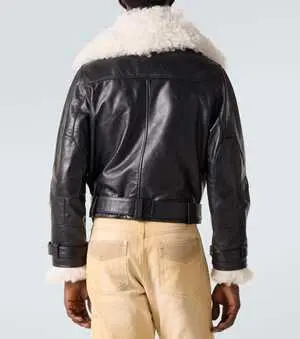 WALES BONNER Bridge Leather Jacket
