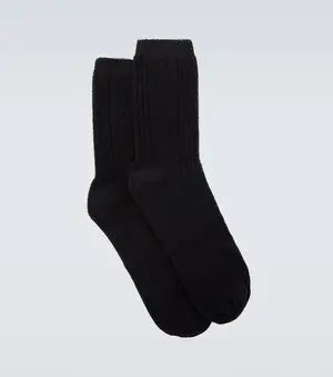 Loewe Cotton-blend Crew Socks - Black