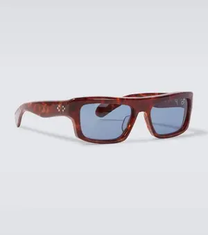 JACQUES MARIE MAGE Cleavon 57 Rectangular Sunglasses - Brown