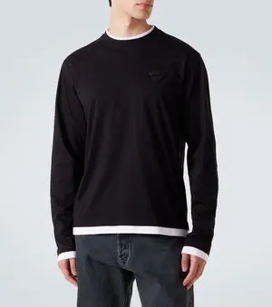 Prada Cotton Jersey Sweatshirt - Black