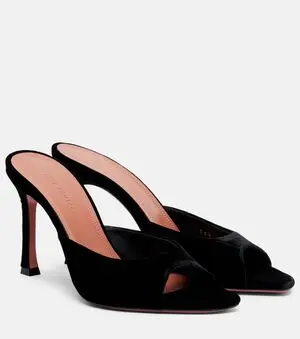 Amina Muaddi Alexa 95 Velvet Mules