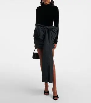 Amina Muaddi Alexa 95 Velvet Mules