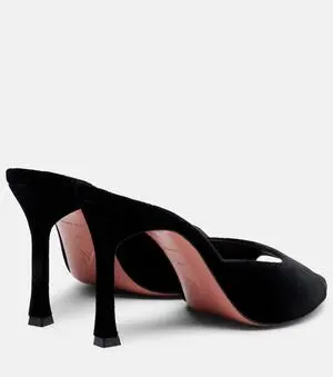 Amina Muaddi Alexa 95 Velvet Mules
