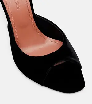 Amina Muaddi Alexa 95 Velvet Mules