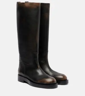 Paris Texas Napa Leather Knee-high Boots - Black