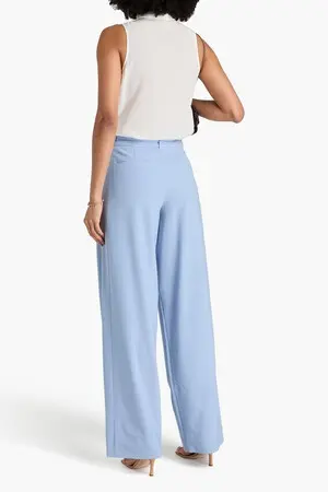 Zimmermann Belted Pleated Wide-leg Crepe Pants