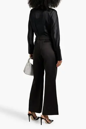 Herve Leger The Margot Flared Satin Pants
