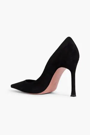 Amina Muaddi Sharon 105 Suede Pumps