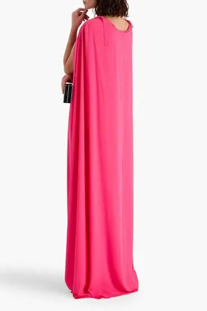 Carolina Herrera Cape-effect Crepe Gown