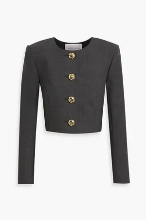 Carolina Herrera Cropped Wool-blend Jacket