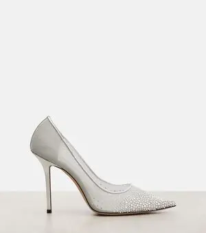JIMMY CHOO Love 100 Crystal-embellished Pumps