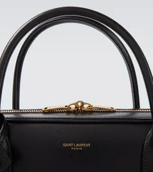 Saint Laurent Leather Briefcase - Black
