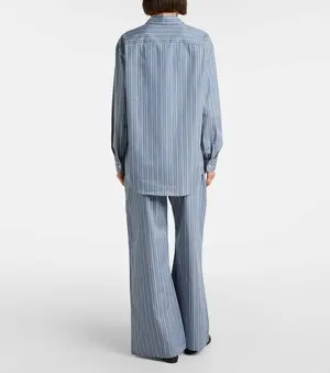 LESET Yoshi Striped Cotton-blend Twill Shirt