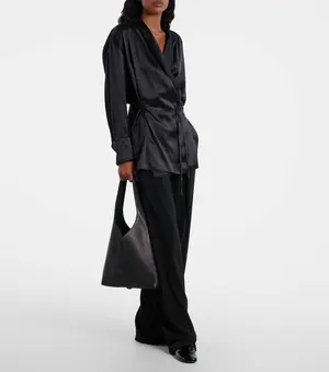 THE ROW Bindle Small Leather Shoulder Bag
