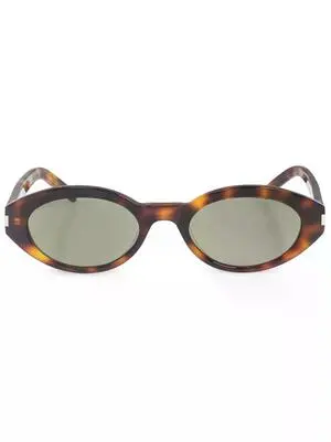 Saint Laurent Oval-frame Sunglasses - Brown