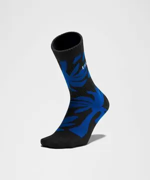 Lululemon Palm Jacquard Crew Socks - Black/symphony Blue