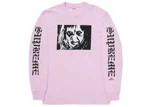 Supreme The Exorcist Mother Long Sleeve Tee Shirt - Light Pink