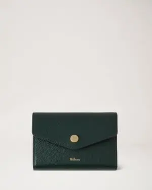 Mulberry Press Stud Wallet - Mulberry Green Small Classic Grain
