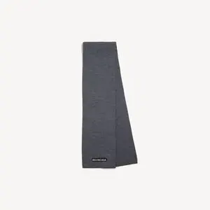 Balenciaga Patch Scarf - Grey & Silver