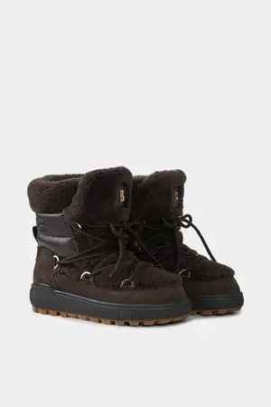 Bogner Chamonix Snow Boots With Spikes - Chocolate