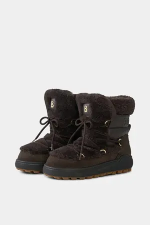 Bogner Chamonix Snow Boots With Spikes - Chocolate