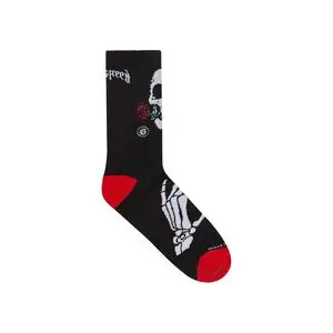GODSPEED Skull & Roses Crew Socks - Black