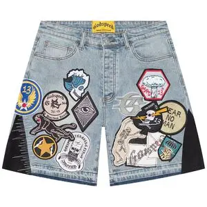 GODSPEED Patchwork Denim Shorts V2 - Blue