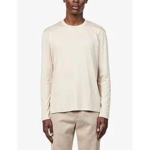 Eleventy Crewneck Long-sleeves Stretch-cotton Top